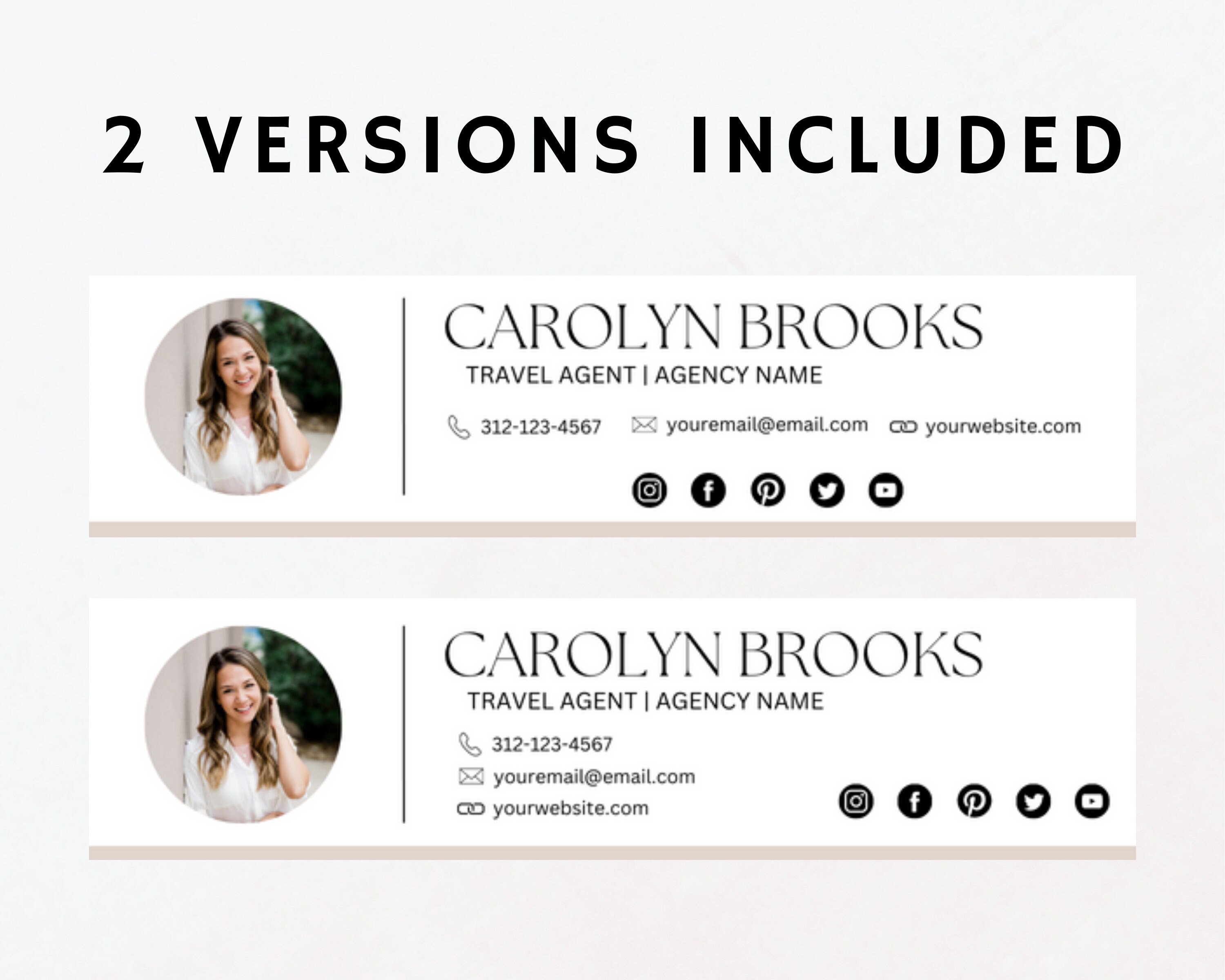 Travel Agent Email Signature Template, Minimalist Business Email ...