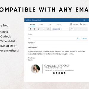 Travel Agent Email Signature Template, Minimalist Business Email ...