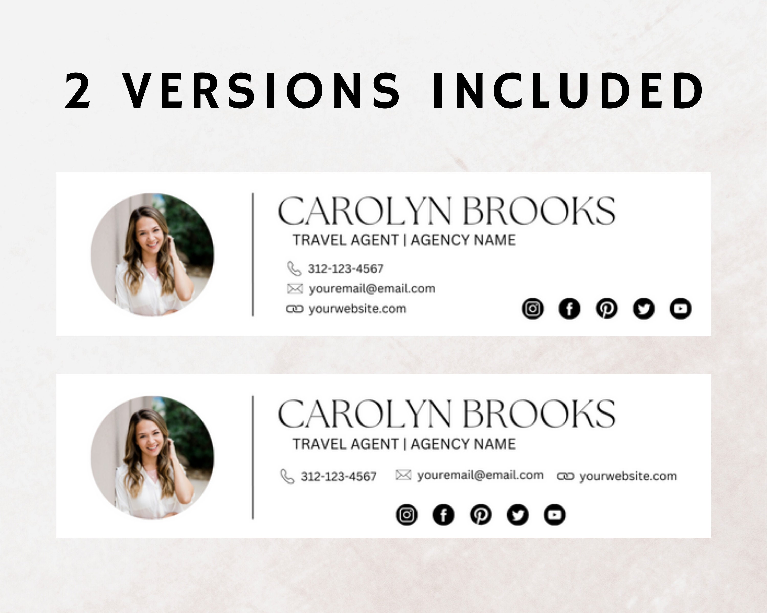 Travel Agent Email Signature Template Minimalist Business - Etsy Canada