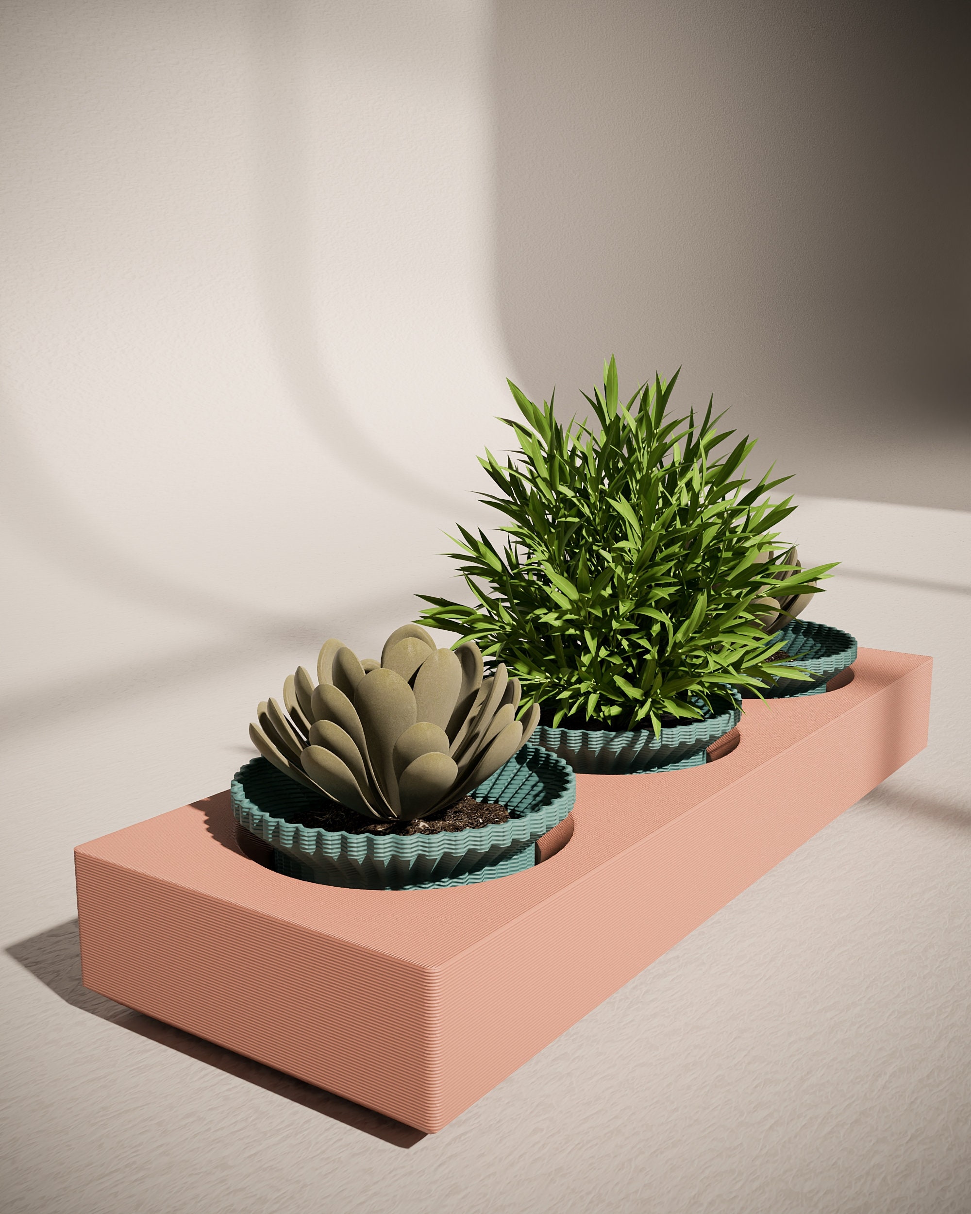 Trio Planter 3D Print Stl File Stl File for 3D Printers 3D Home Decor ...