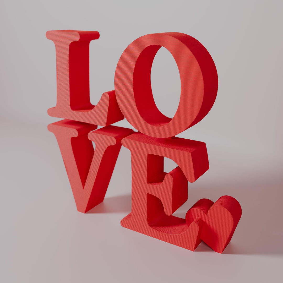 Love Sign 3D Print Stl File | Easy Print | 3D Printers |home Decor ...