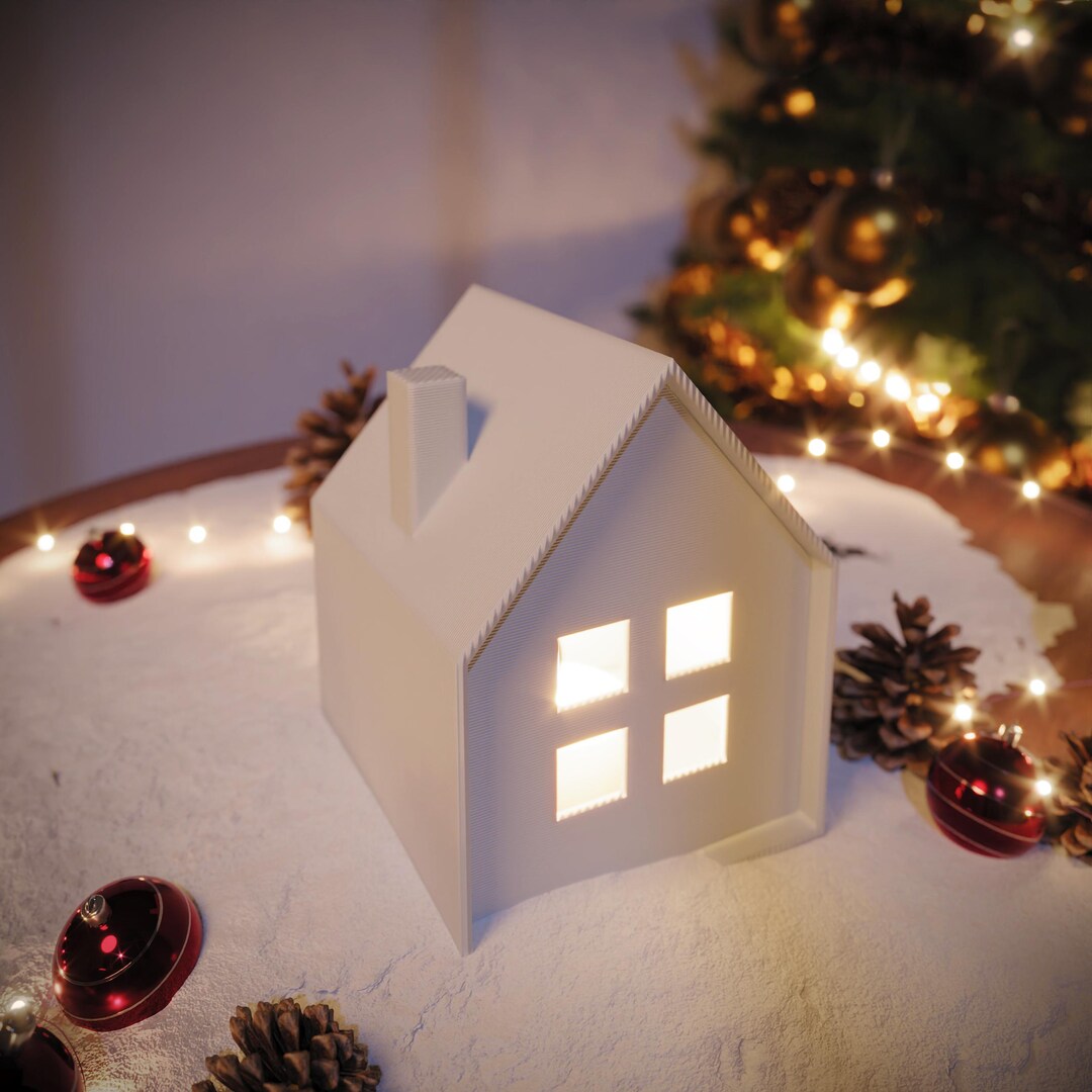 Christmas Cottage Digital File for 3D Printing Scandinavian Holiday ...