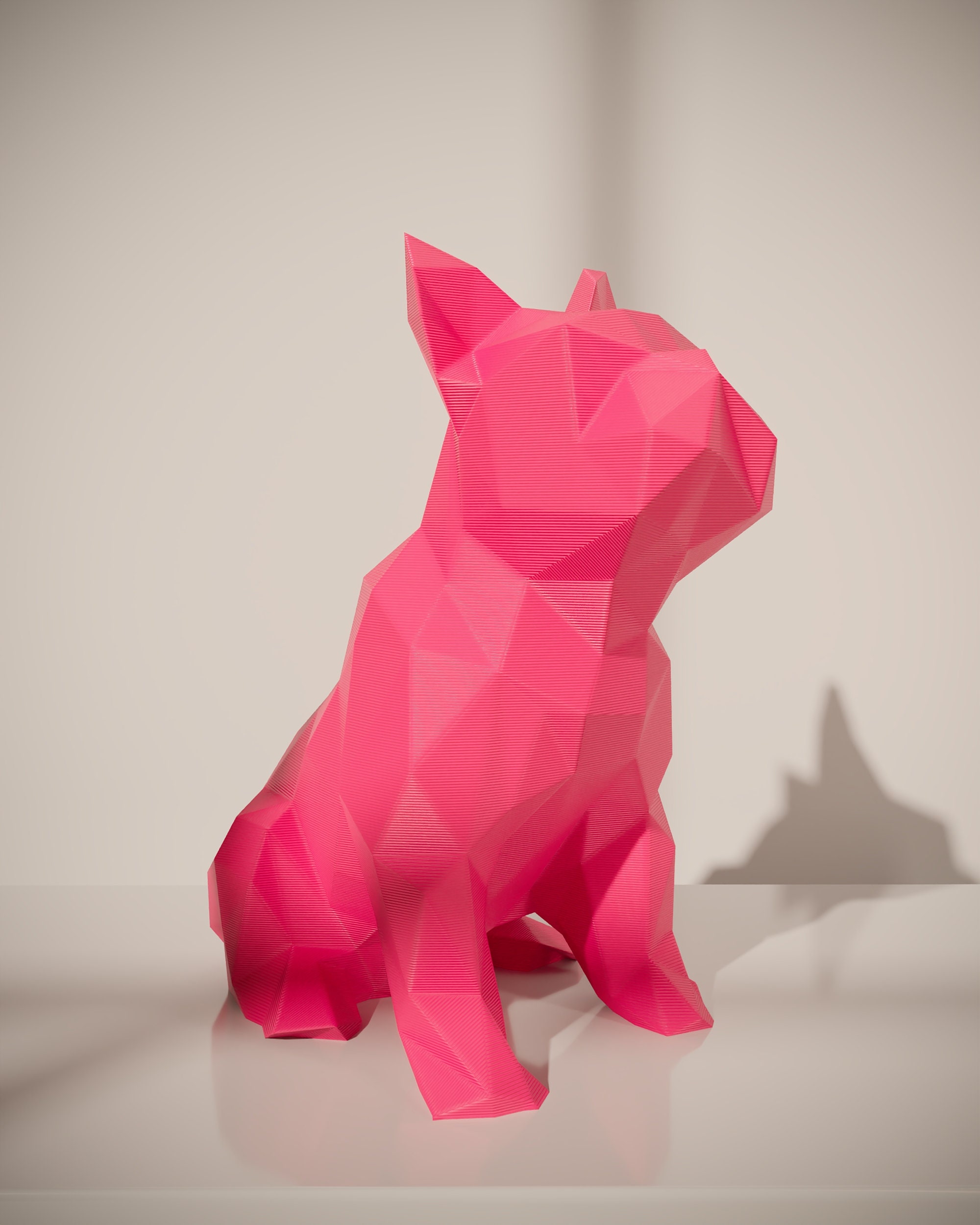 French Bulldog Lowpoly Sculpture Animal Dog STL File 3D Print Stl File ...