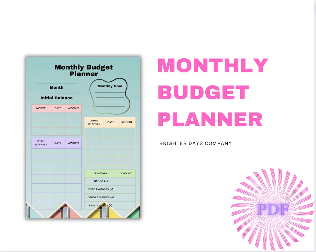 Student Budget Planner, Financial Planner, Budget Tracker, College ...