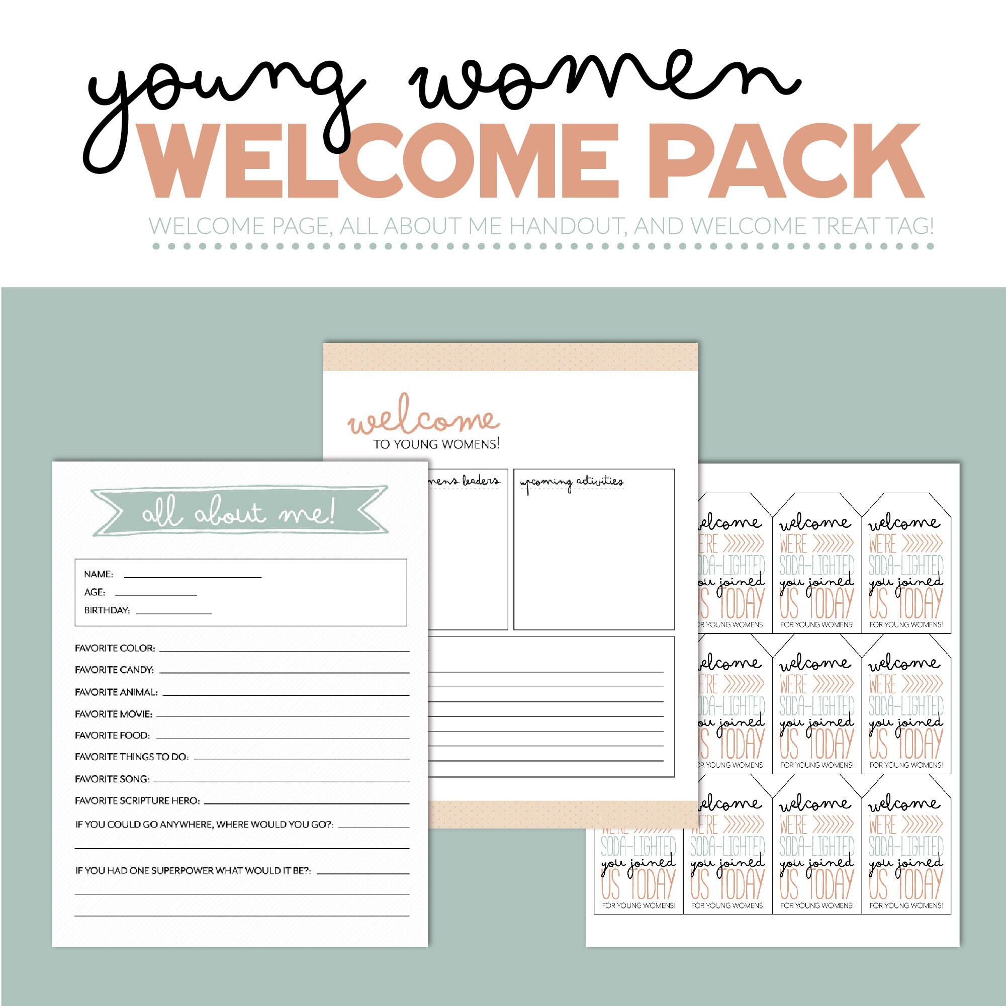 Young Women Welcome Pack! - Etsy