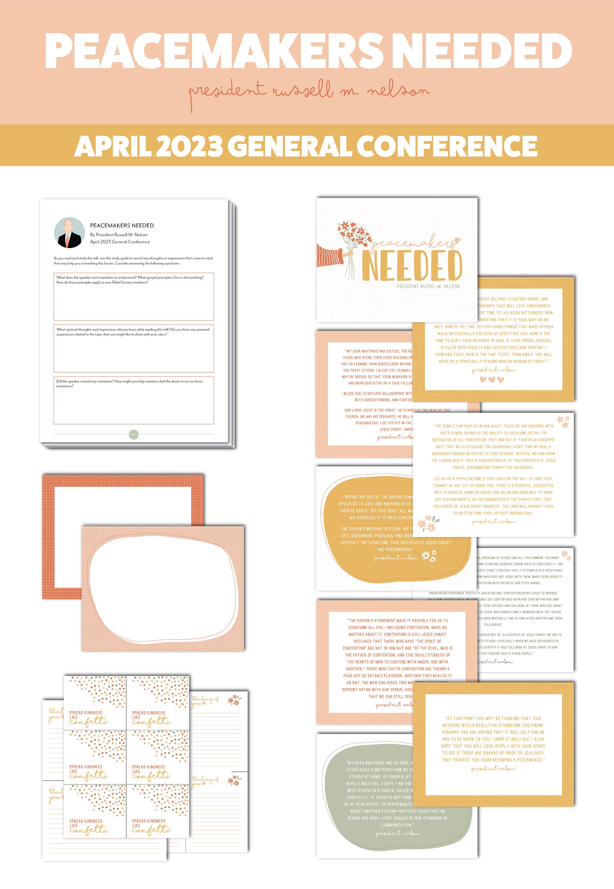 President Russell M. Nelson "peacemakers Needed" General Conference ...