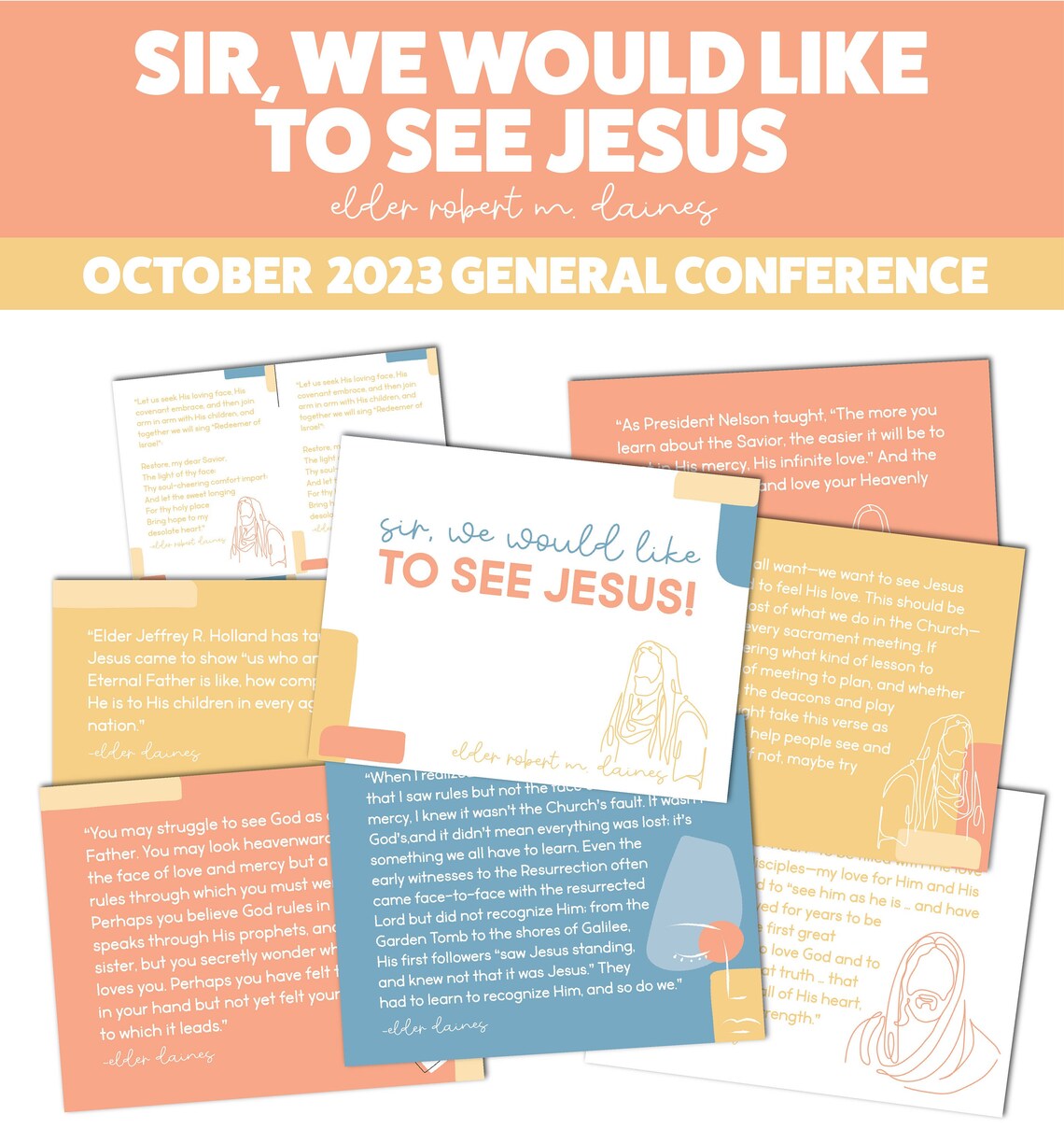 Elder Robert M. Daines "sir, We Would Like to See Jesus" General ...