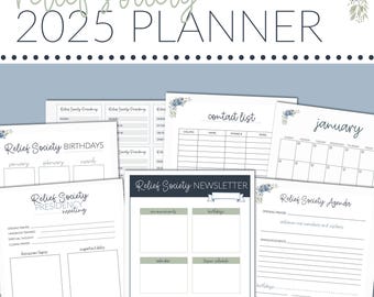 Relief Society 2025 Planning Calendar - Instant Download - Printable - Etsy