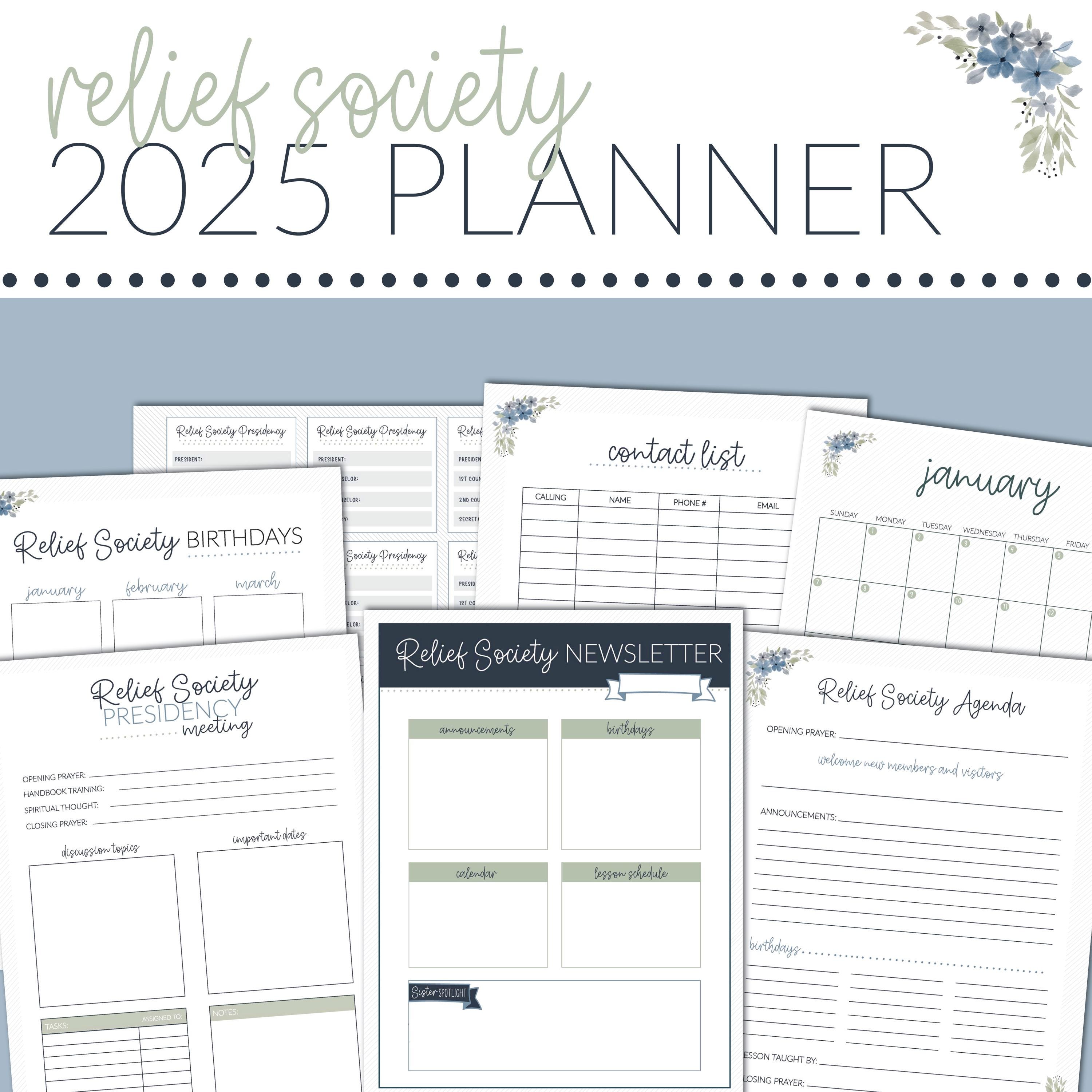 Relief Society 2025 Planner - Etsy