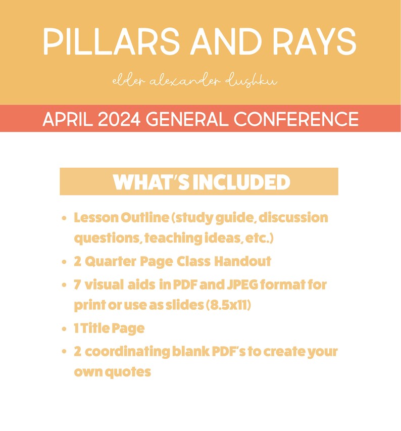 Elder Alexander Dushku "pillars and Rays" General Conference April 2024 ...