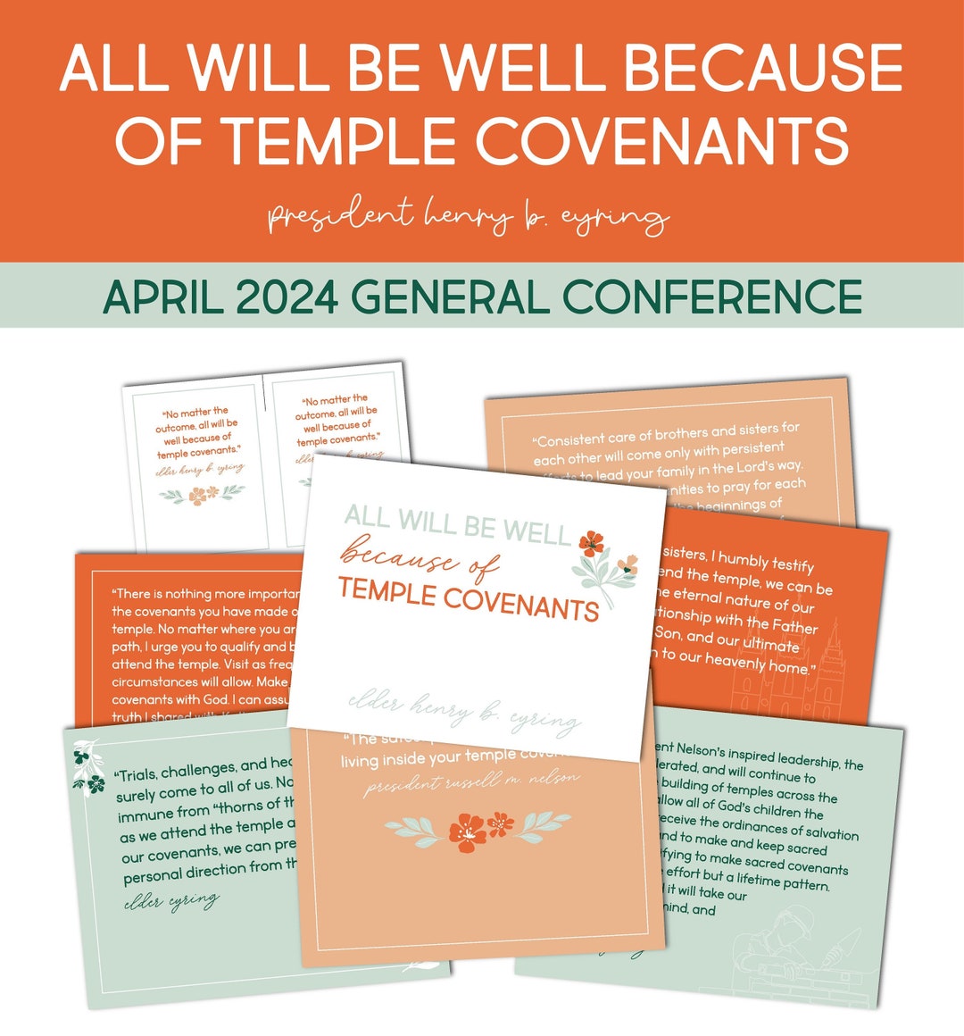 President Henry B. Eyring "all Will Be Well Because of Temple Covenants ...