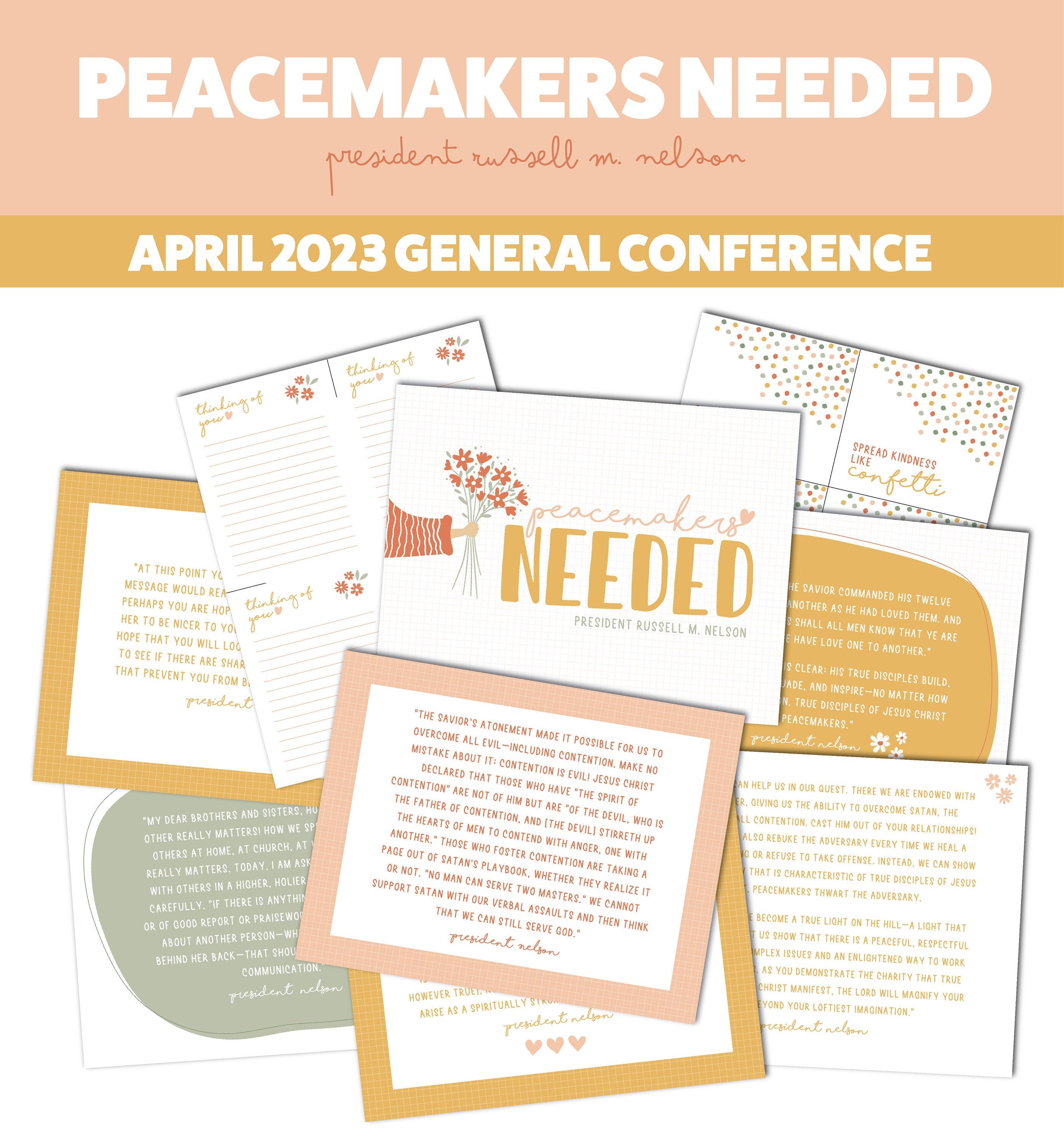 President Russell M. Nelson "peacemakers Needed" General Conference ...