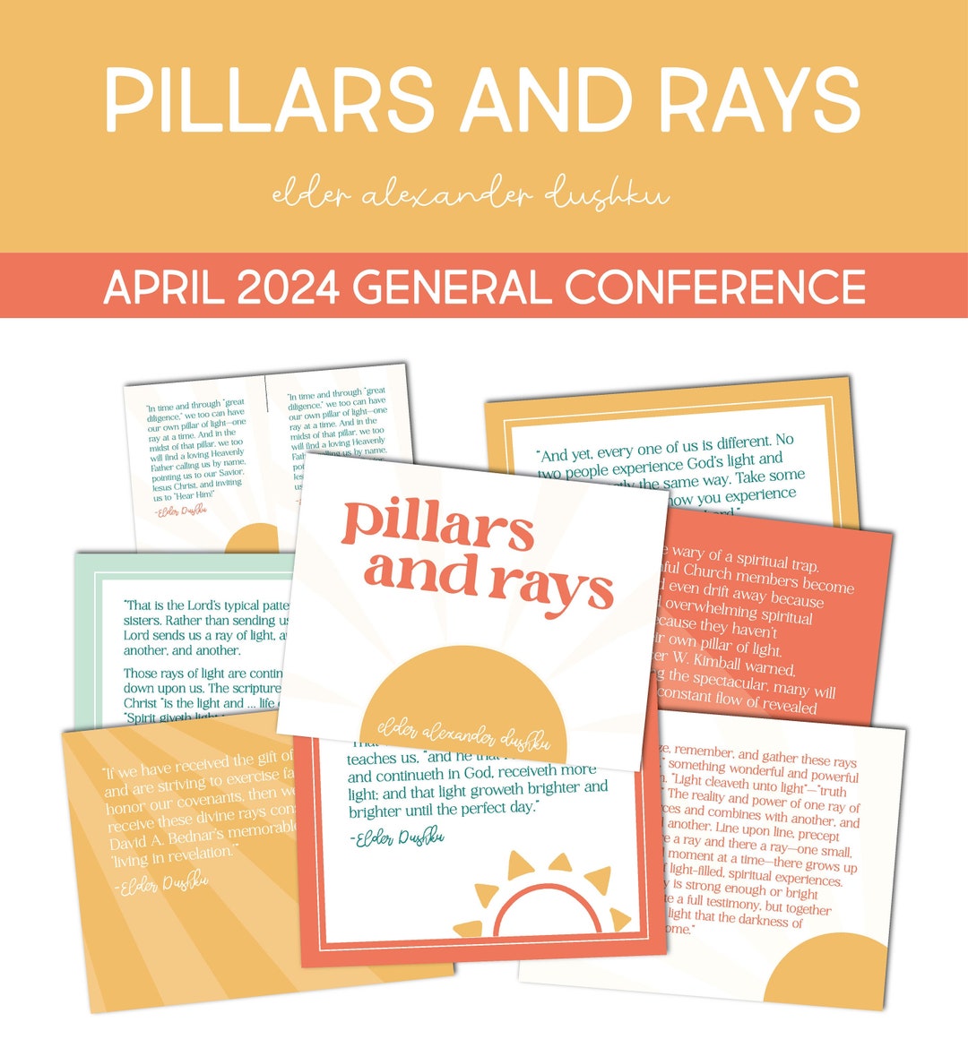 Elder Alexander Dushku "pillars and Rays" General Conference April 2024 ...