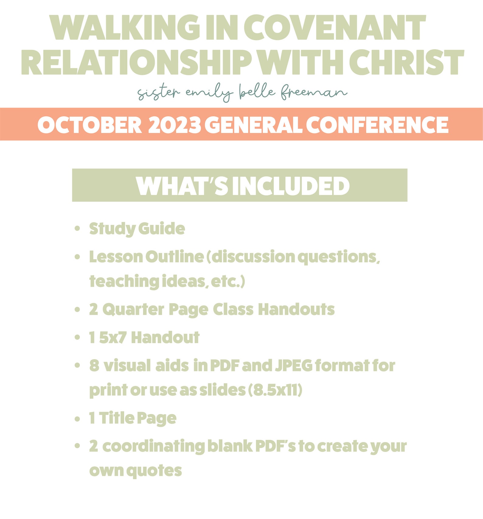 Sister Emily Belle Freeman "walking in Covenant Relationship With ...