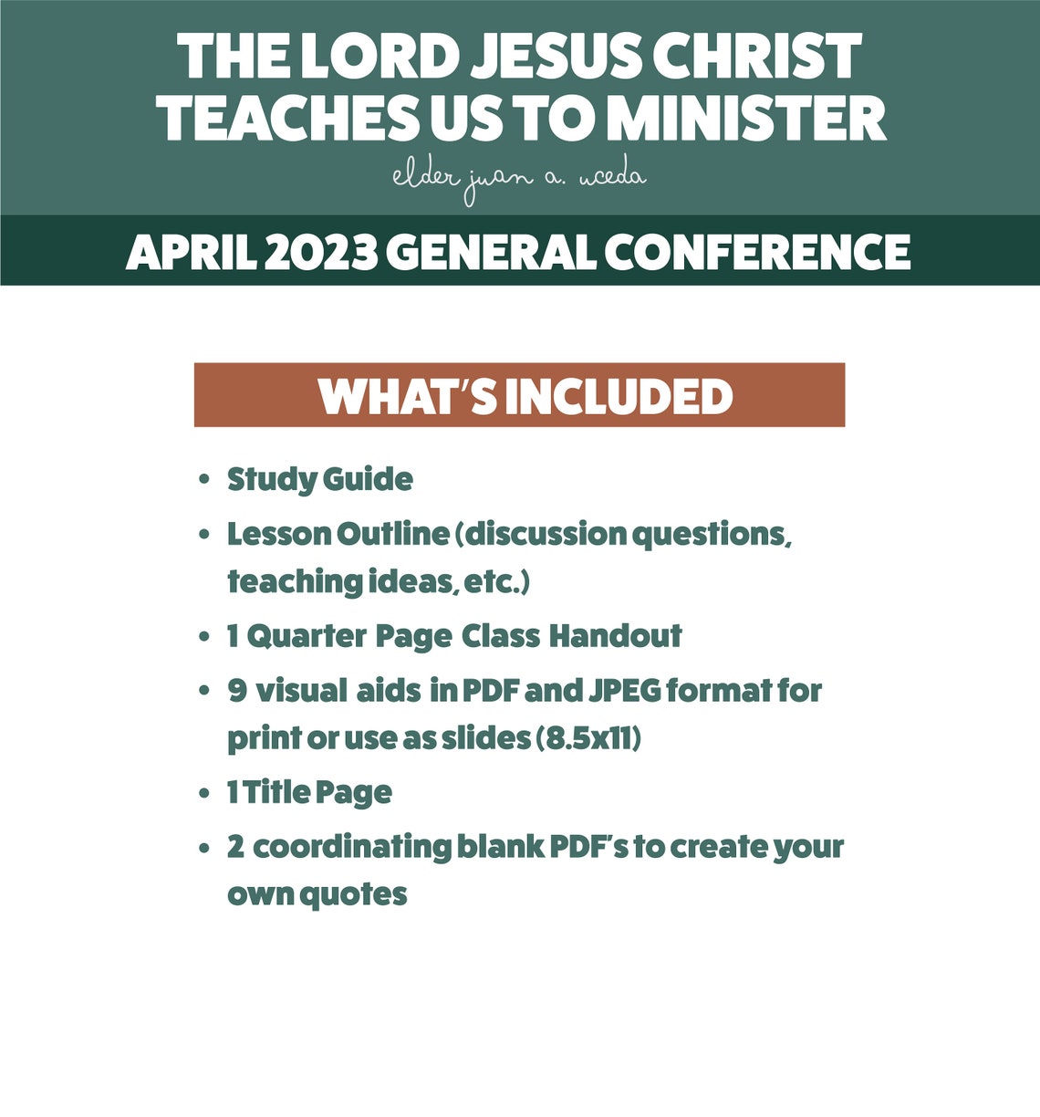 Elder Juan A. Uceda the Lord Jesus Christ Teaches Us to - Etsy