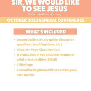 Elder Robert M. Daines "sir, We Would Like to See Jesus" General ...