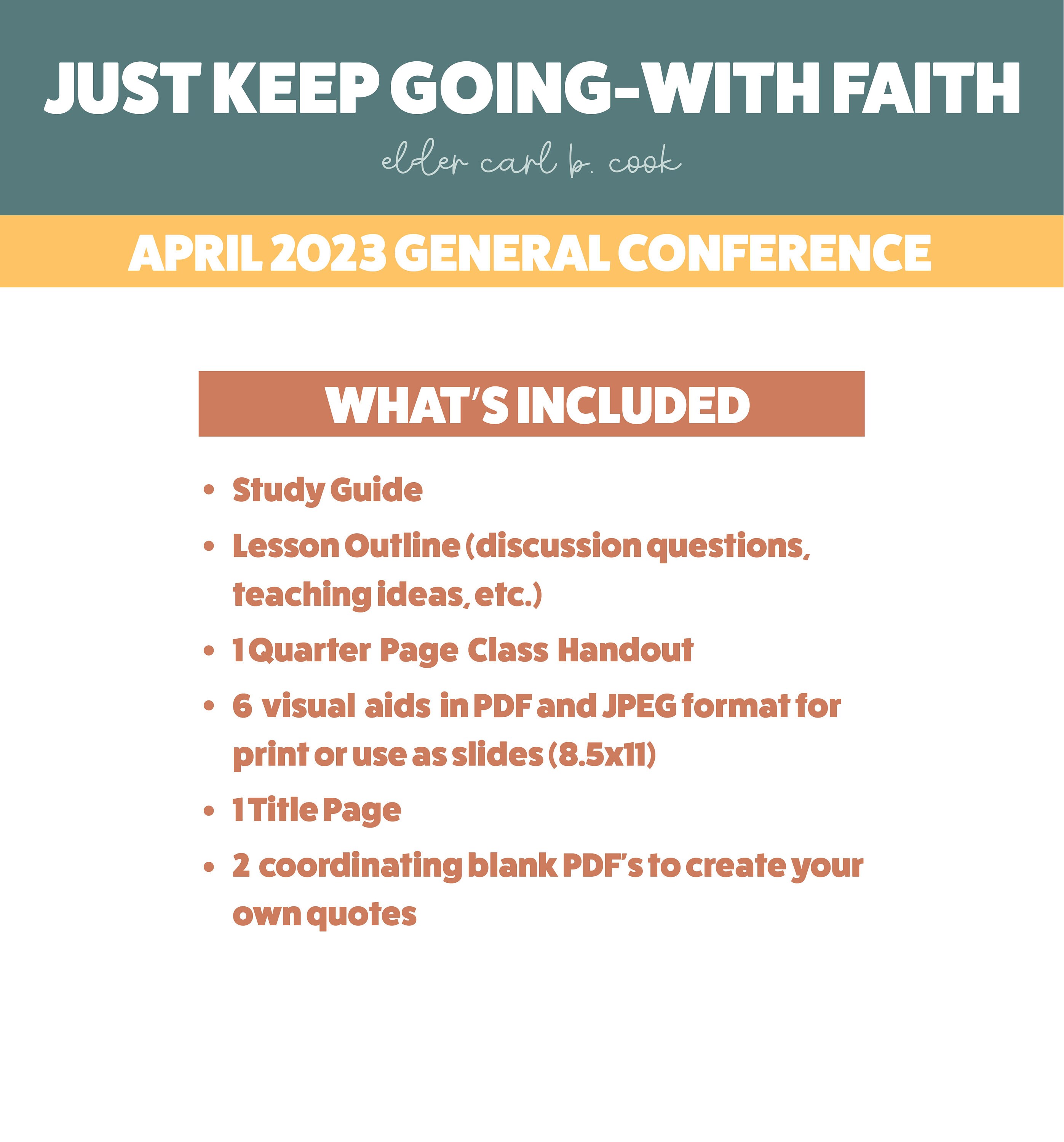 Elder Carl B. Cook just Keep Going-with Faith - Etsy