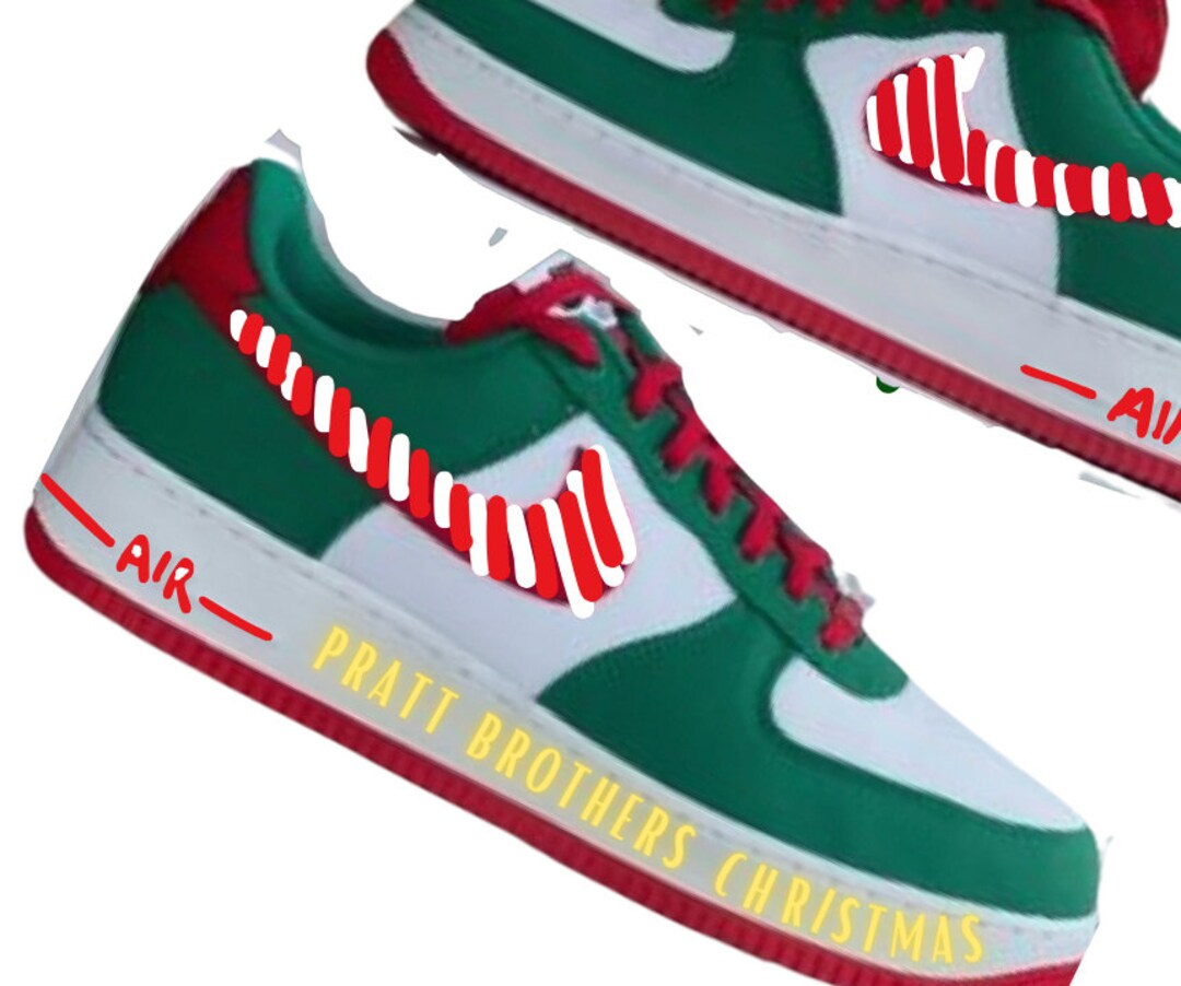 Custom the Grinch Christmas Air Force 1 Sneakers - Etsy