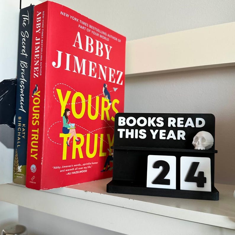 Number of Books Read Counter | Reading Tracker | Bookshelf Decor | 3D ...