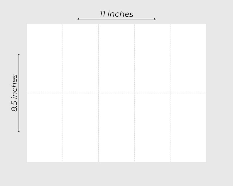 Paper Nails Template - US Letter Size Printable - DIGITAL PRINTABLE - Etsy
