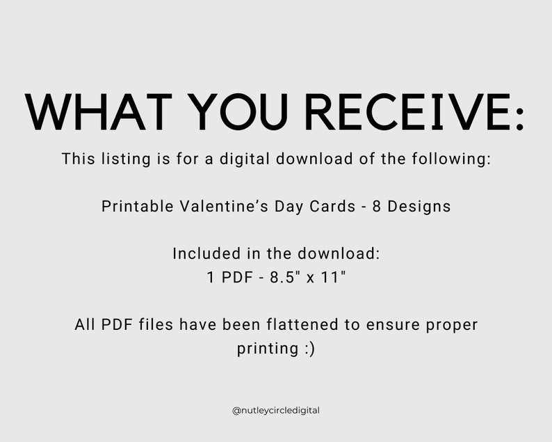Bee Valentines Day Cards Printable Digital Download Cute Designs for ...
