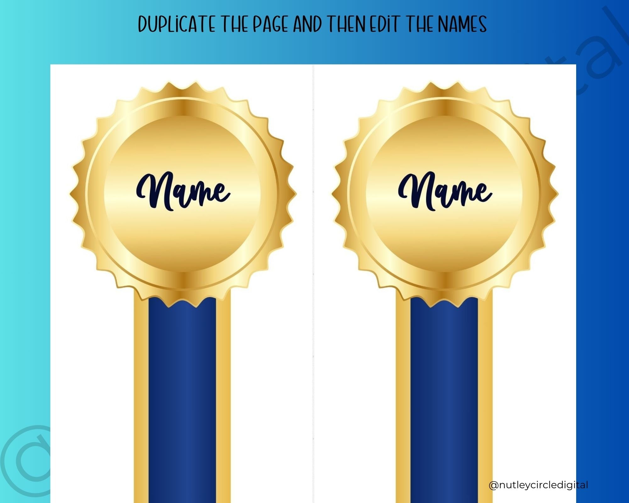 Editable Printable Badge and Pin Award Card Template Perfect for Scouts ...