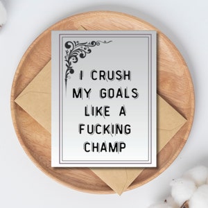 Sweary Affirmation Cards Printable, Badass Affirmations, Sweary ...