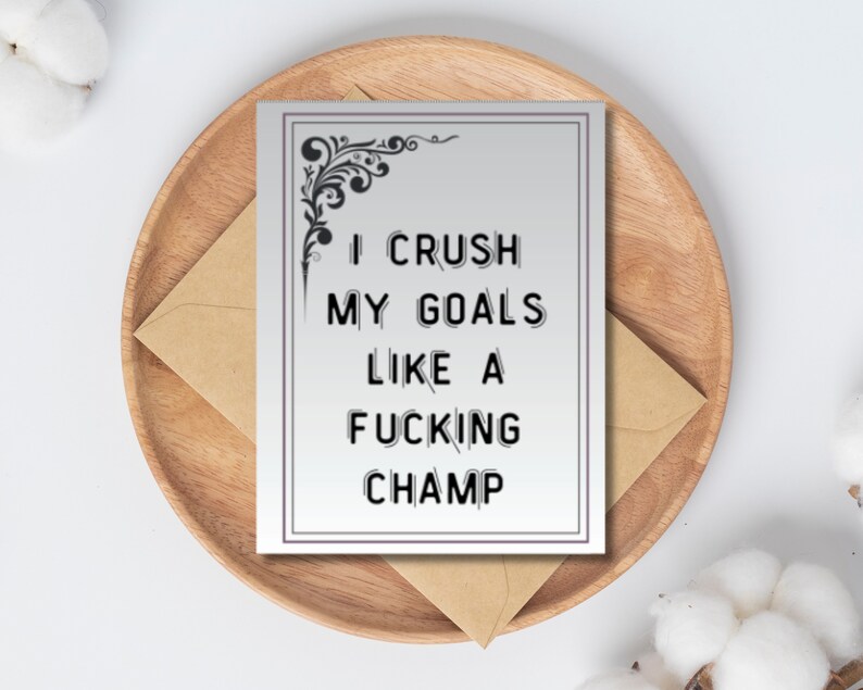 Sweary Affirmation Cards Printable, Badass Affirmations, Sweary ...