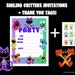 Printable Smiling Critters Birthday Invitations and Thank You Tags ...
