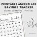 Jar Savings Challenge Printable | Money Challenge | Mason Jar Savings ...
