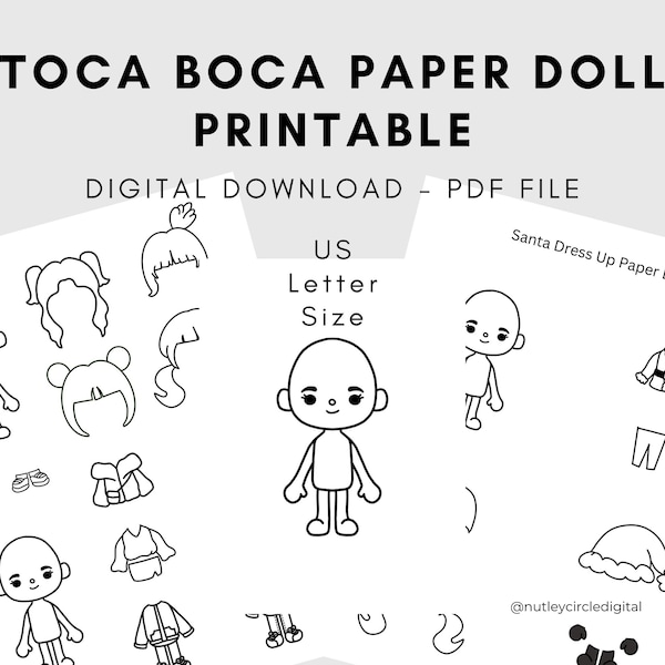 Toca Paper Dolls - Etsy