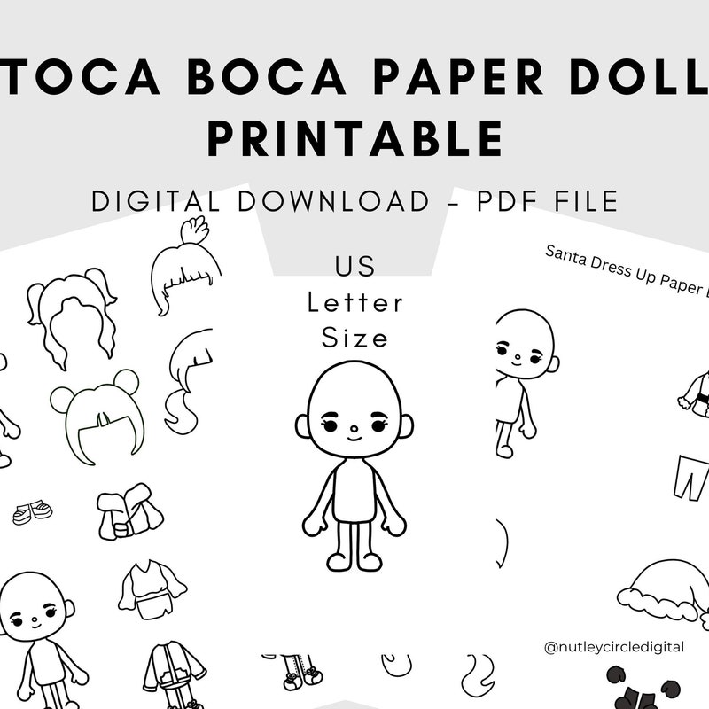 Toca Life World Paper Doll - Etsy
