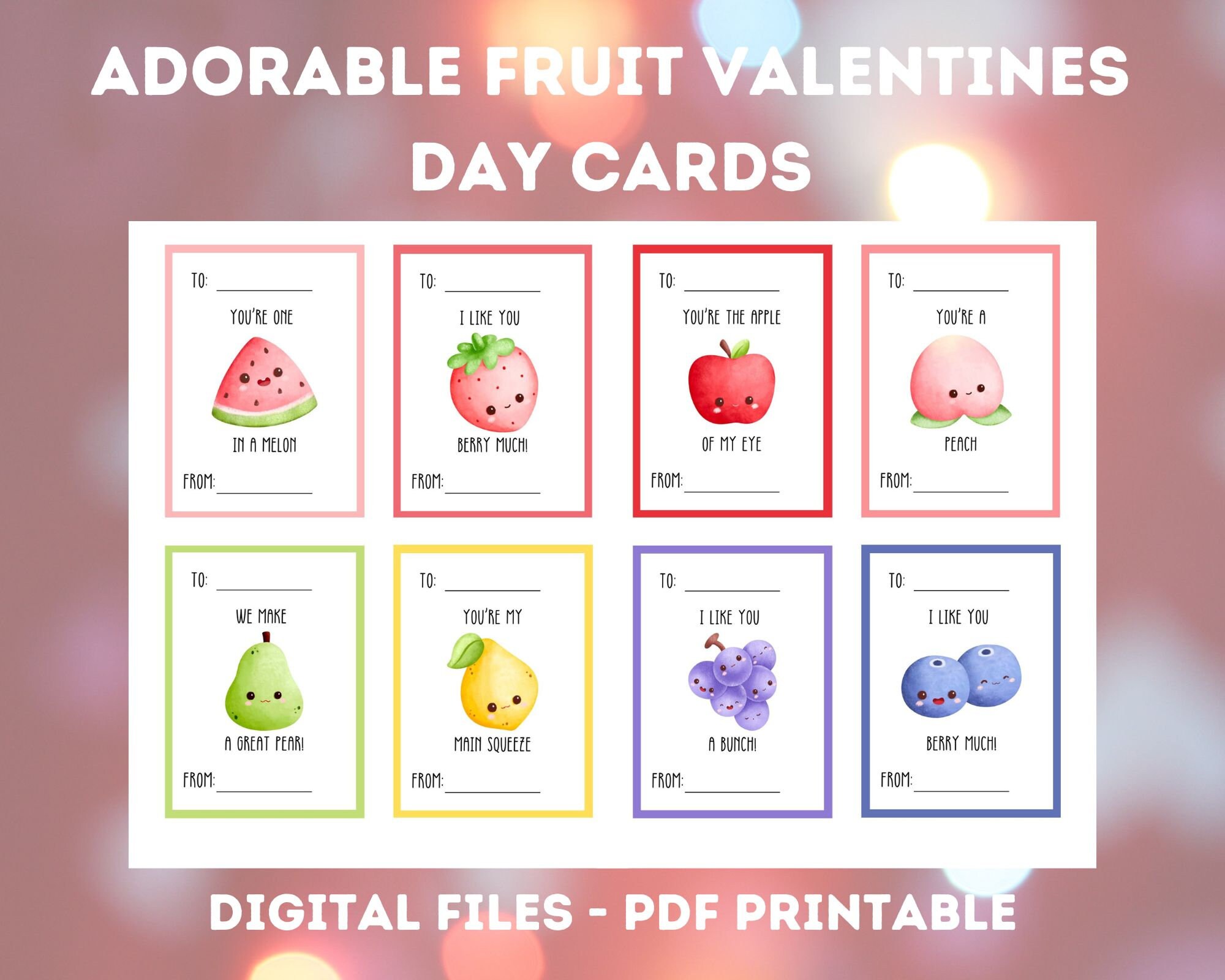 Printable Valentines Day Cards, Kids Valentine Cards, DIY School ...