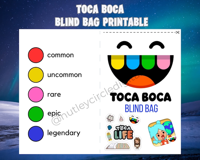 Printable Toca Boca Inspired Printable Blind Bags - Fun and Creativity ...