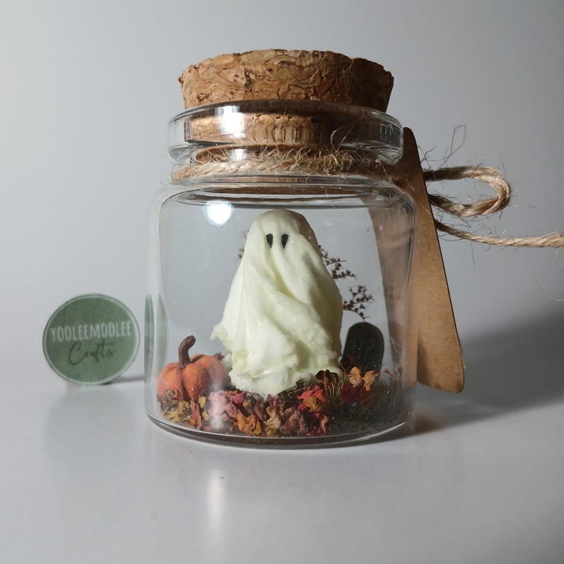Pet Ghost in a Jar Sheet Ghost Glow in the Dark Handmade Miniature ...