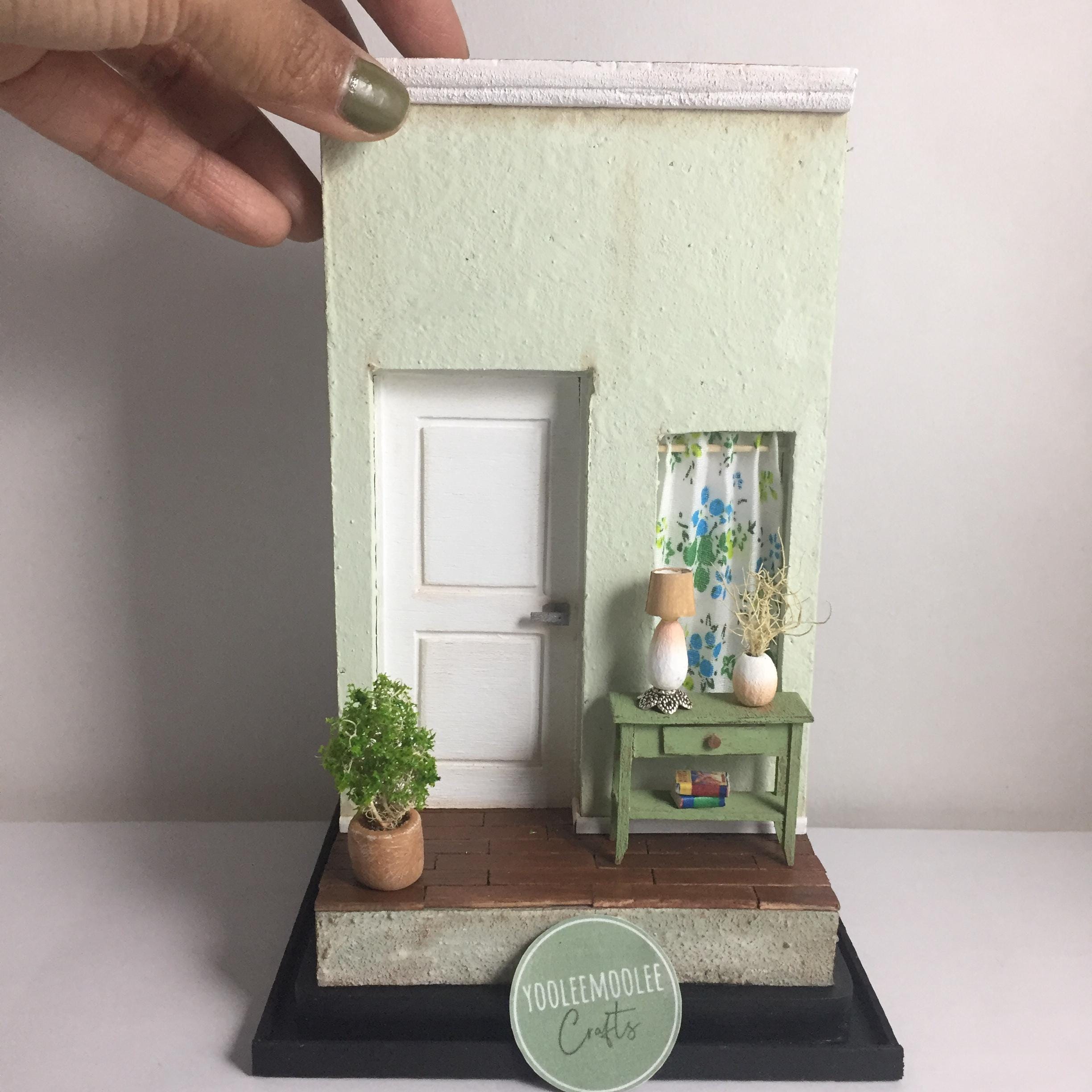 Welcome Home Two-sides Handmade Miniature Diorama Scene Mini Tabletop ...