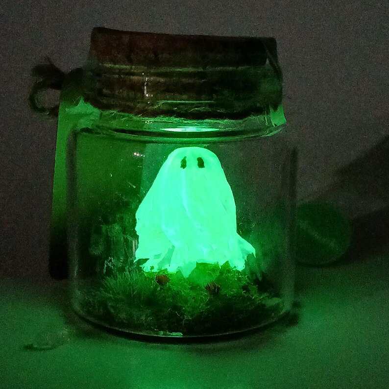 Pet Ghost in a Jar Flowy Sheet Ghost Glow in the Dark Handmade ...