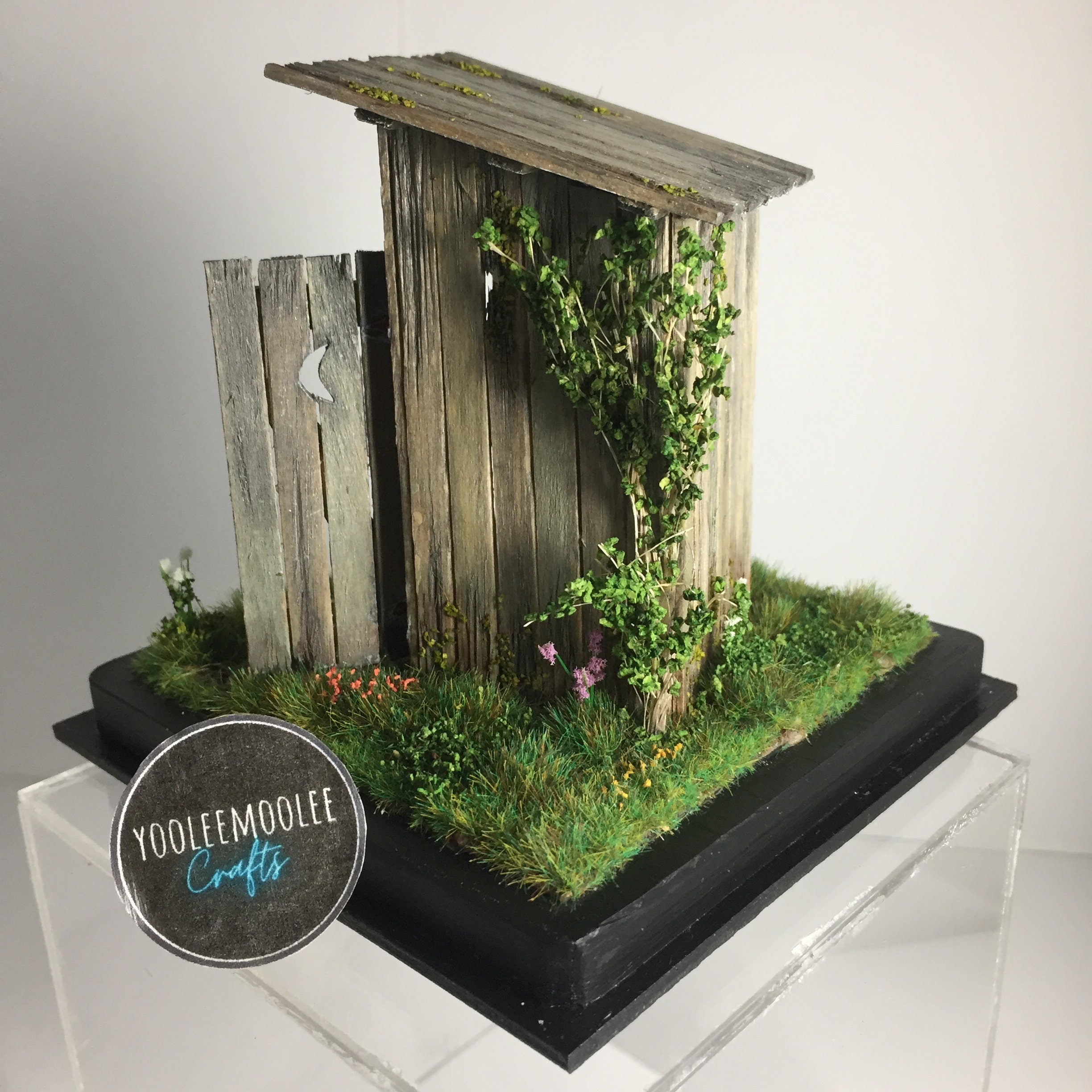 Miniature Diorama “abandoned Outhouse” – Rustic Aged Tiny Scene ...