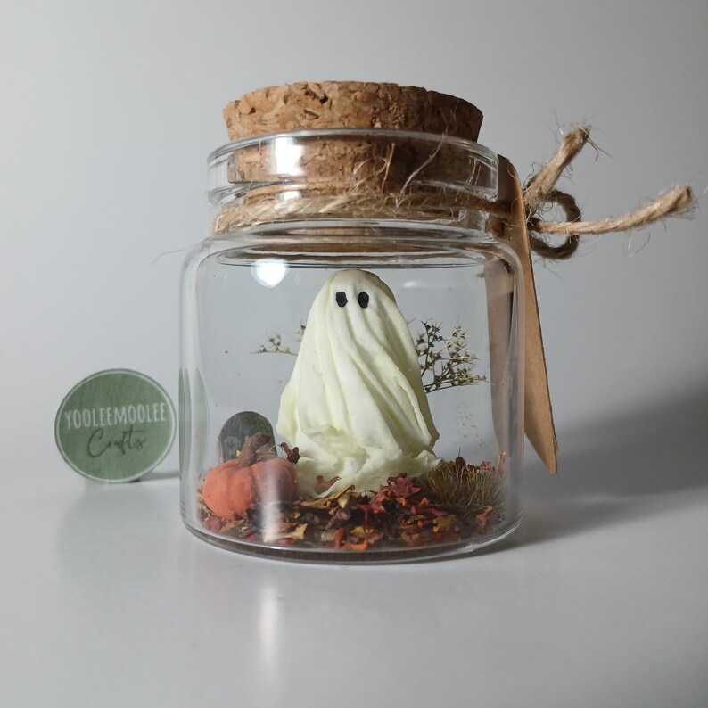 Pet Ghost in a Jar Sheet Ghost Glow in the Dark Handmade Miniature ...