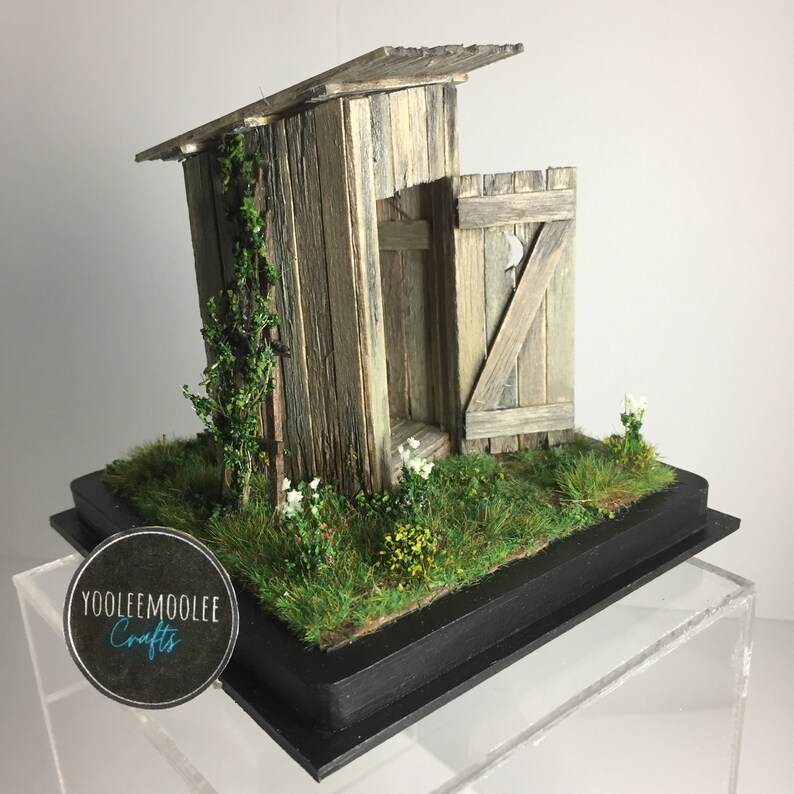 Miniature Diorama “abandoned Outhouse” – Rustic Aged Tiny Scene ...