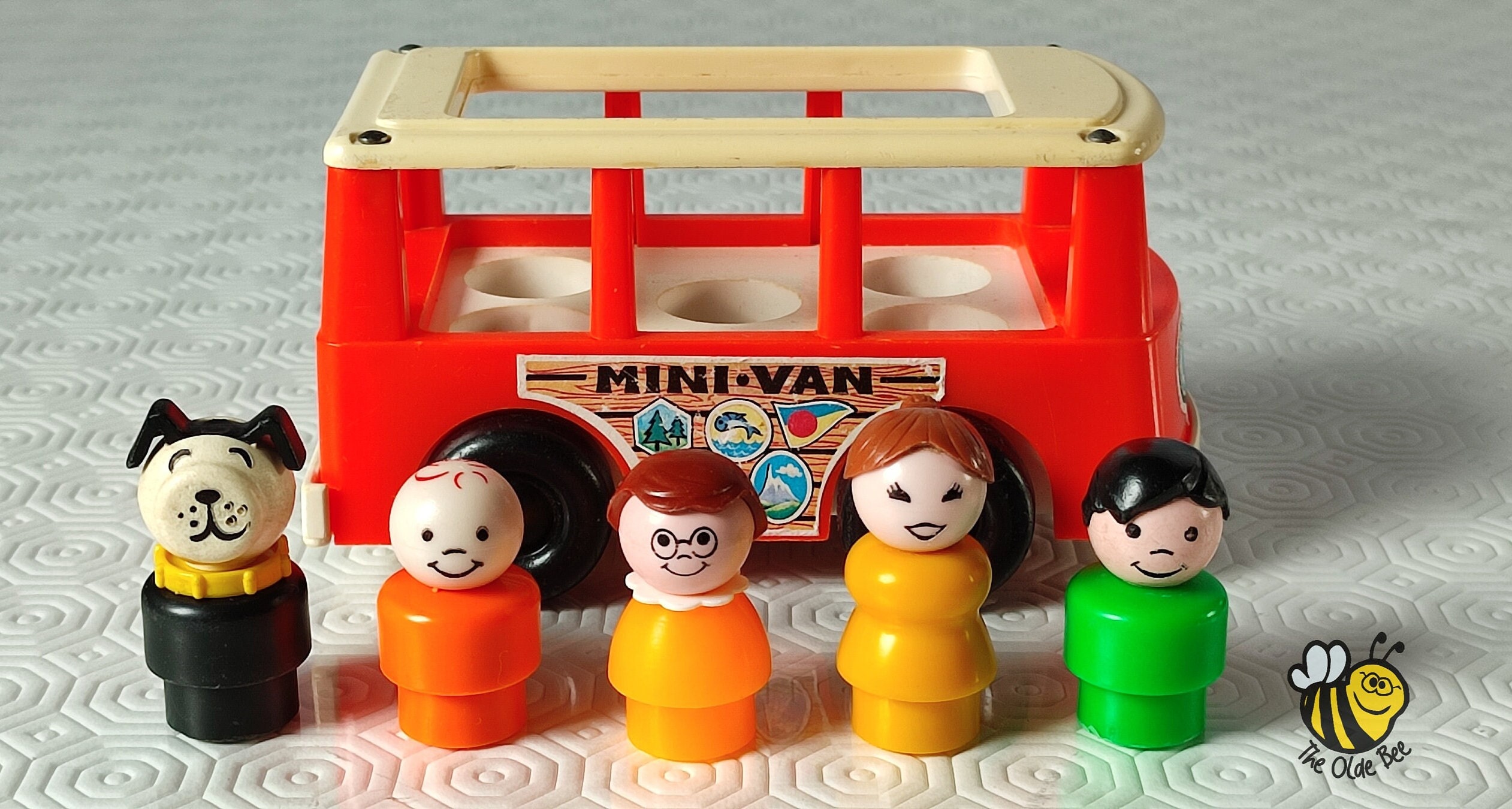 Vintage Fisher Price Play Family Mini Bus #141 Complete Made in England ...