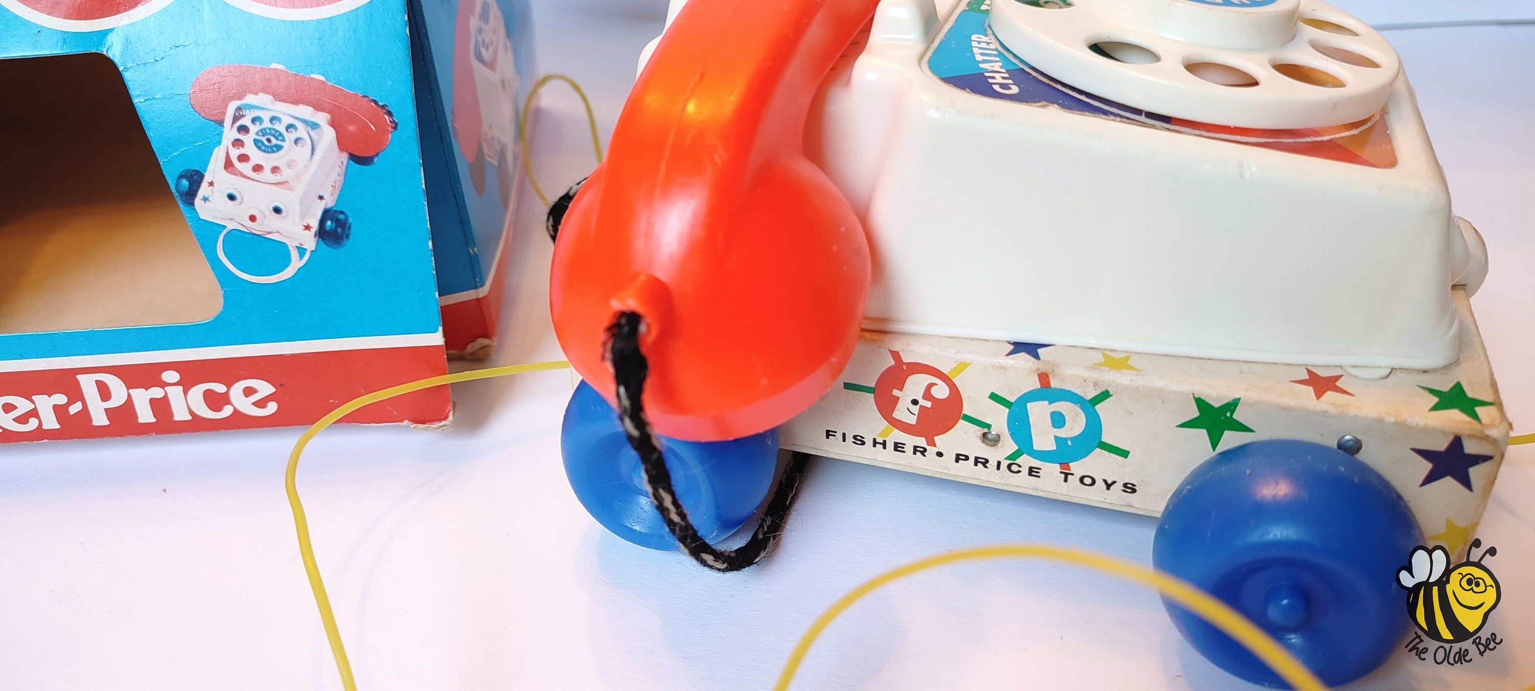 Vintage Fisher Price Chatter Telephone #747 With Box, Made in Belgium ...