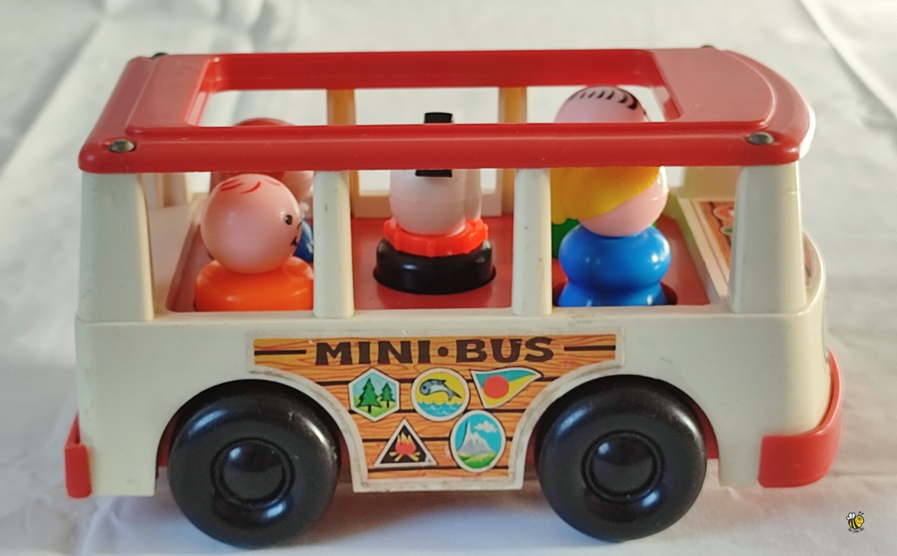 Vintage Fisher Price Play Family Mini Bus (white Body) #141 Complete ...