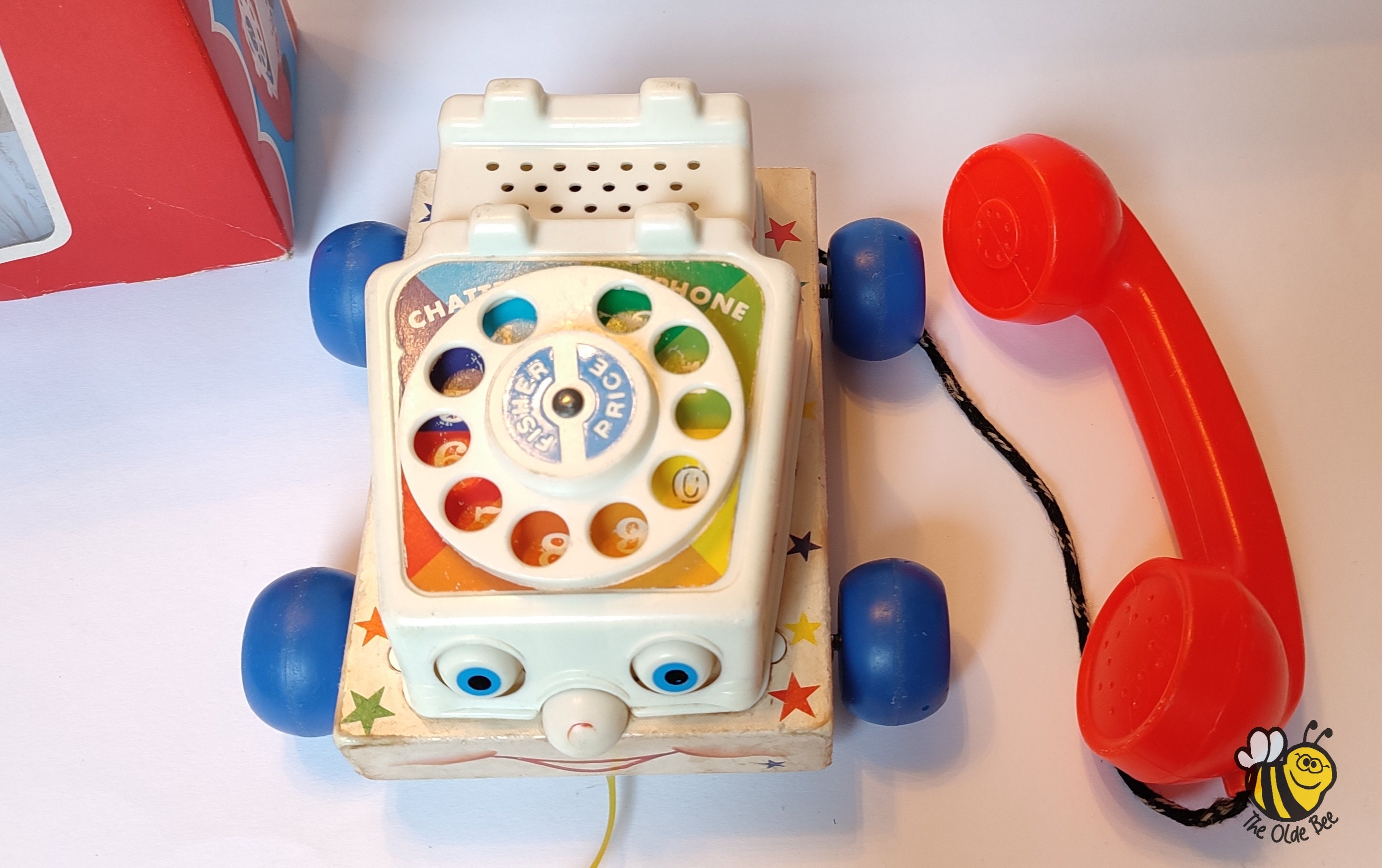 Vintage Fisher Price Chatter Telephone #747 With Box, Made in Belgium ...