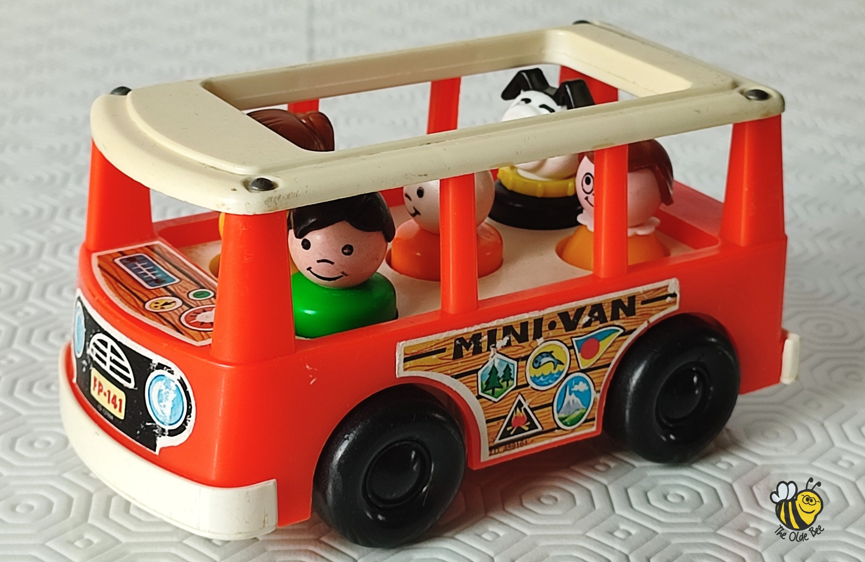 Vintage Fisher Price Play Family Mini Bus #141 Complete Made in England ...