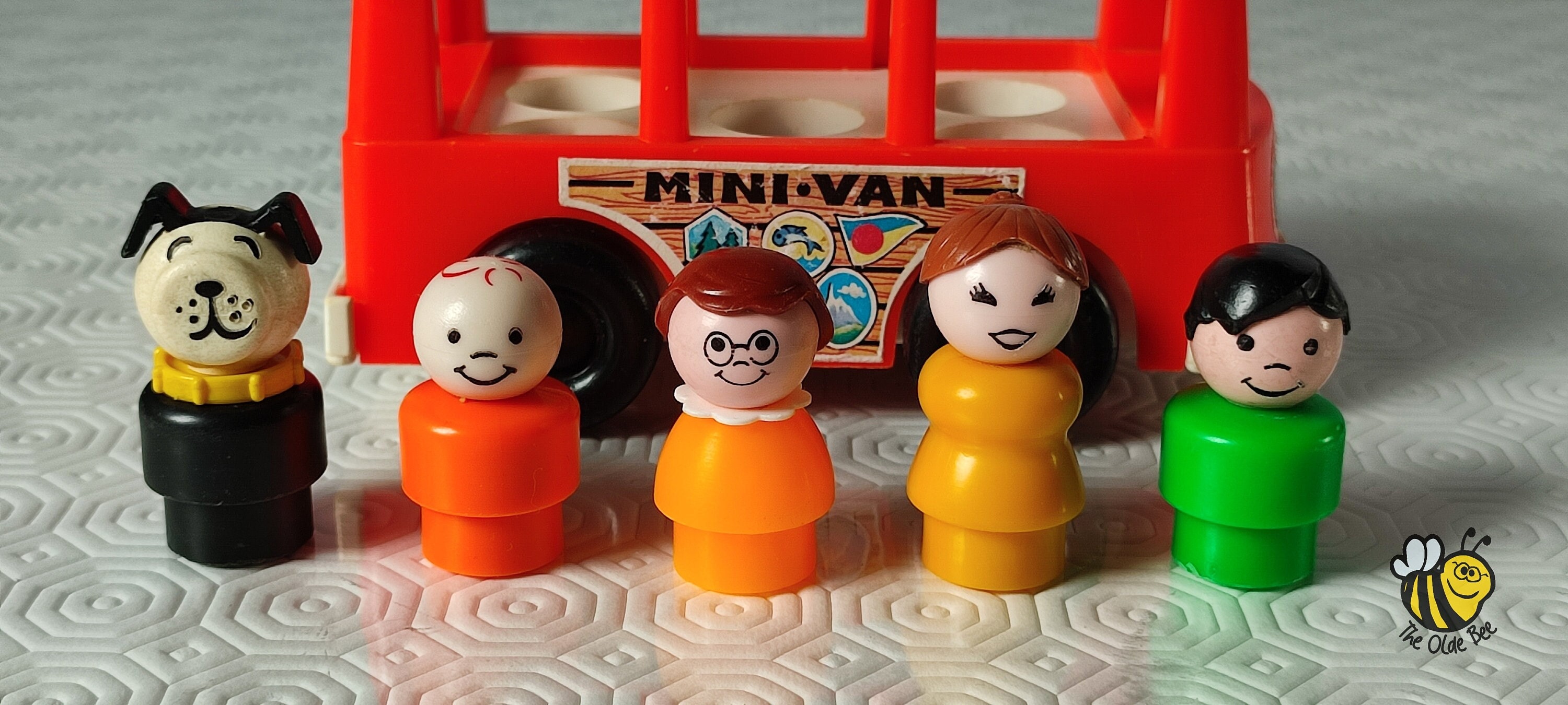 Vintage Fisher Price Play Family Mini Bus #141 Complete Made in England ...