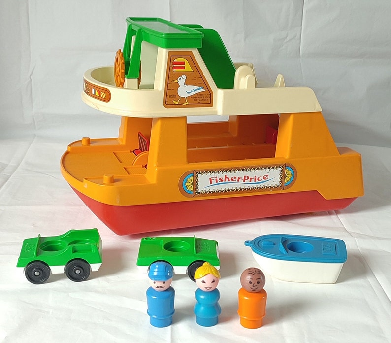 Vintage Fisher Price Play Family Ferry Boat #932, Made in Belgium - Etsy