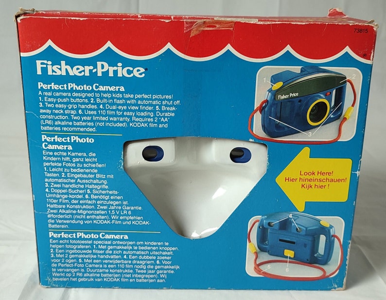 Vintage Fisher Price Perfect Shot Photo 110 Camera #3815 With Original ...