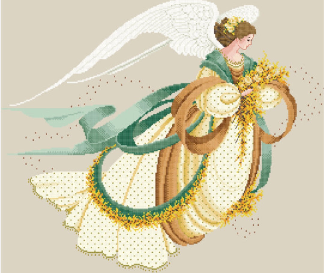 The Angel AUTUMN ANGEL Cross Stitch Pattern SEASONS Printable Patterns ...