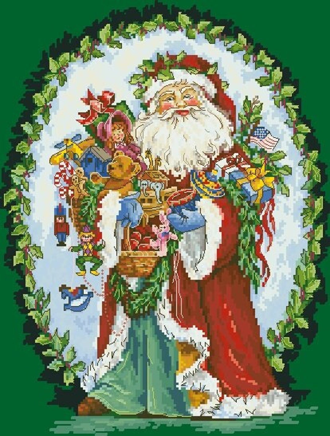 Cross Stitch Pattern Santa Claus SANTA CLAUS CHRISTMAS Cross Stitch the ...